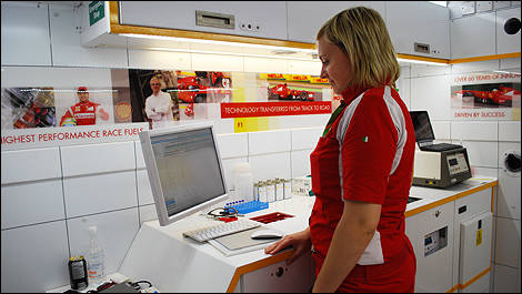 F1 Canada: A visit of Shell's micro test laboratory at circuit Gilles ...