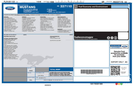 Ford reprints window stickers of old models | Car News | Auto123