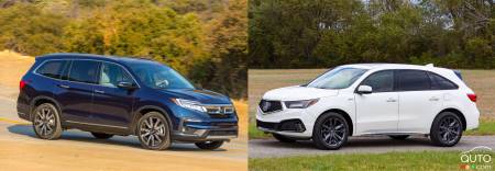 Comparison: 2019 Honda Pilot vs 2019 Acura MDX | Car Reviews | Auto123